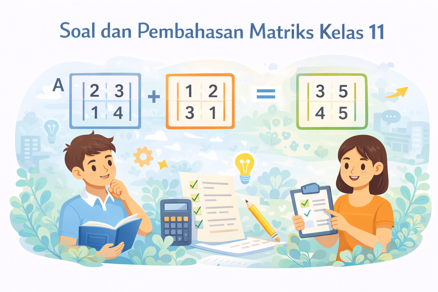 Soal dan Pembahasan Matriks Kelas 11 SMA - MI AT-TAHZIB KEKAIT